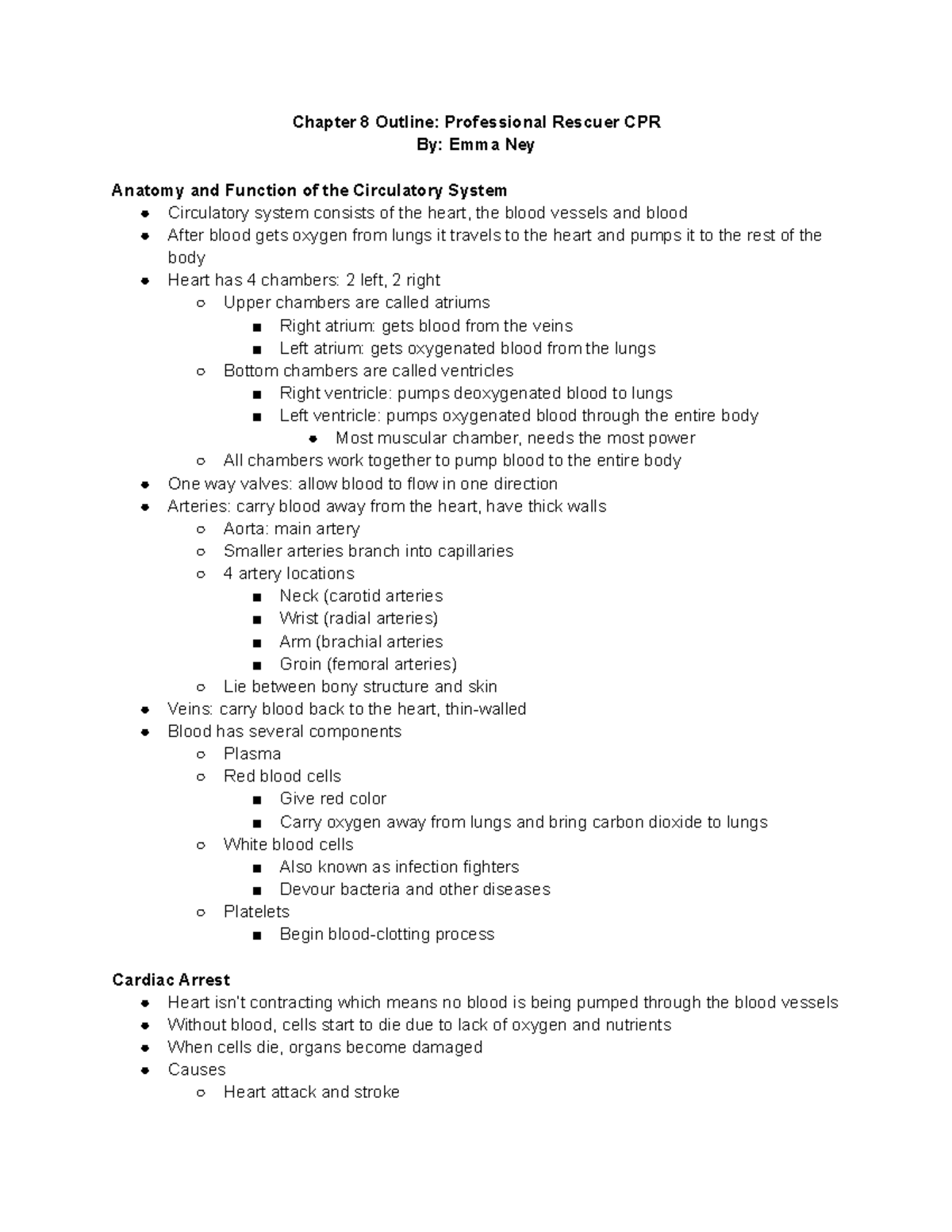 Chapter 8 Outline - Chapter 8 Outline: Professional Rescuer CPR By ...