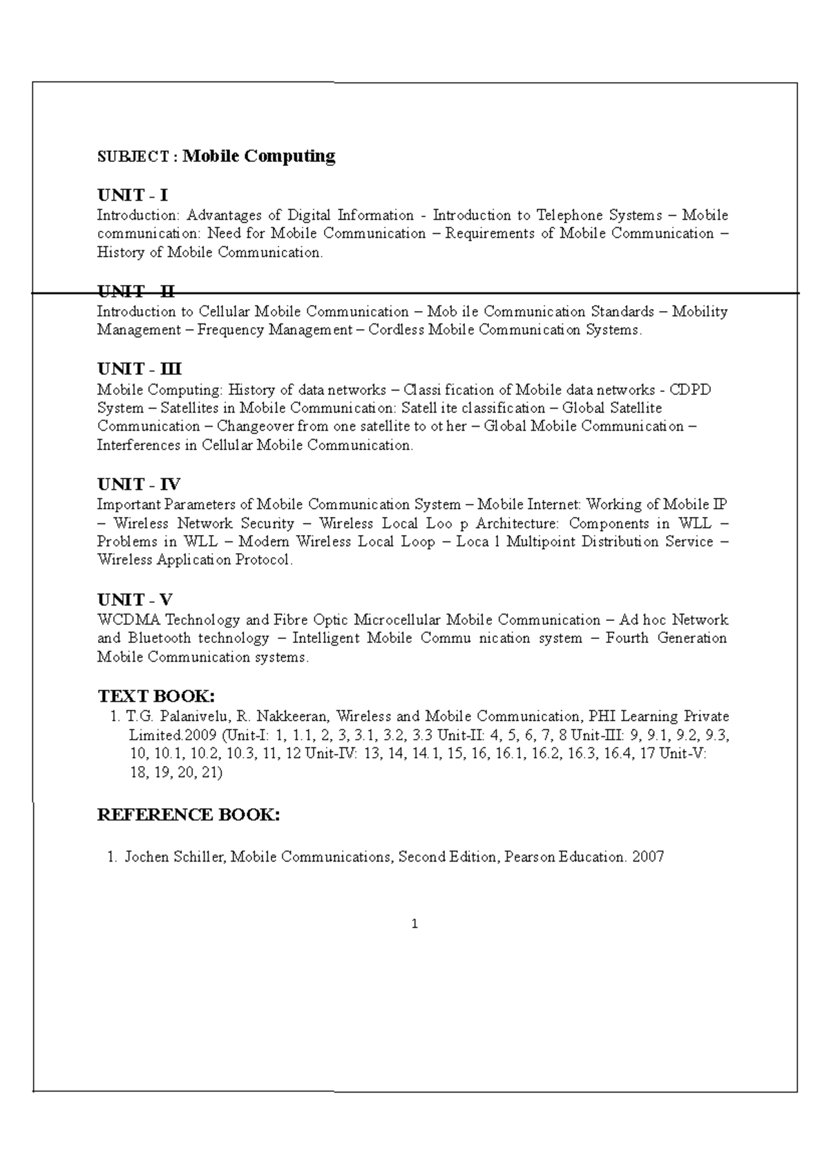 LESSON 1 - Introduction TO Wireless Mobile Computing - SUBJECT : Mobile Computing UNIT - I - Studocu