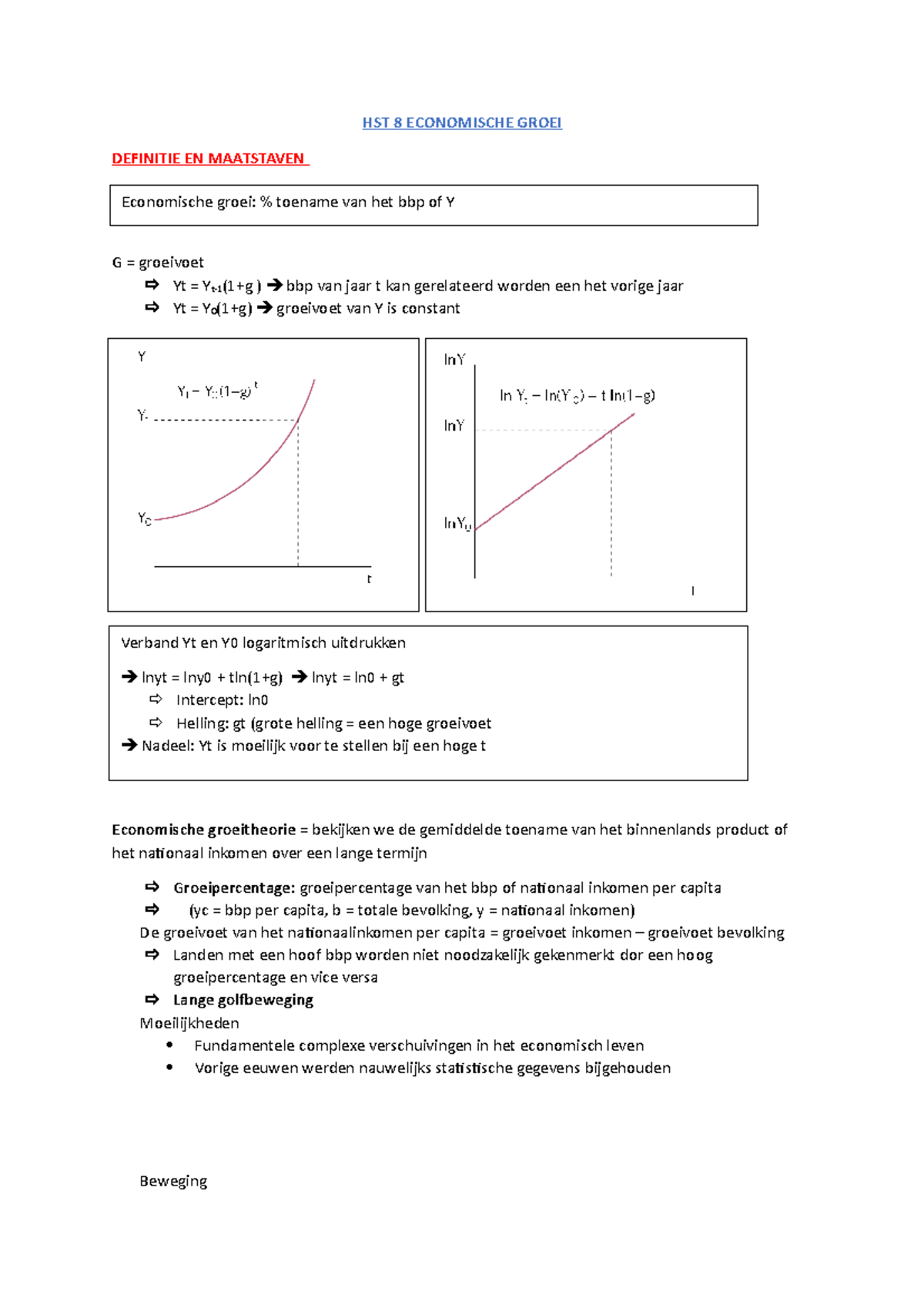 HST 8 - HST 8 - HST 8 ECONOMISCHE GROEI DEFINITIE EN MAATSTAVEN G ...