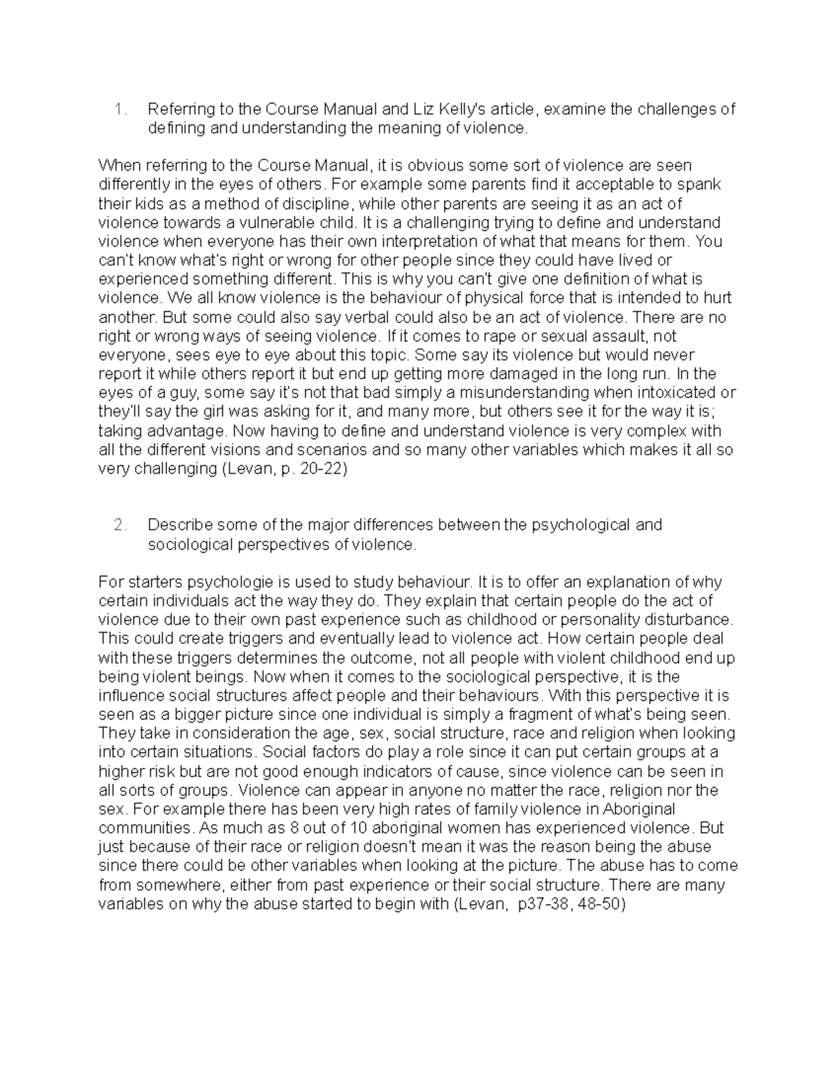 Worksheet 2 for the spring term 2020 - Referring to the Course Manual ...