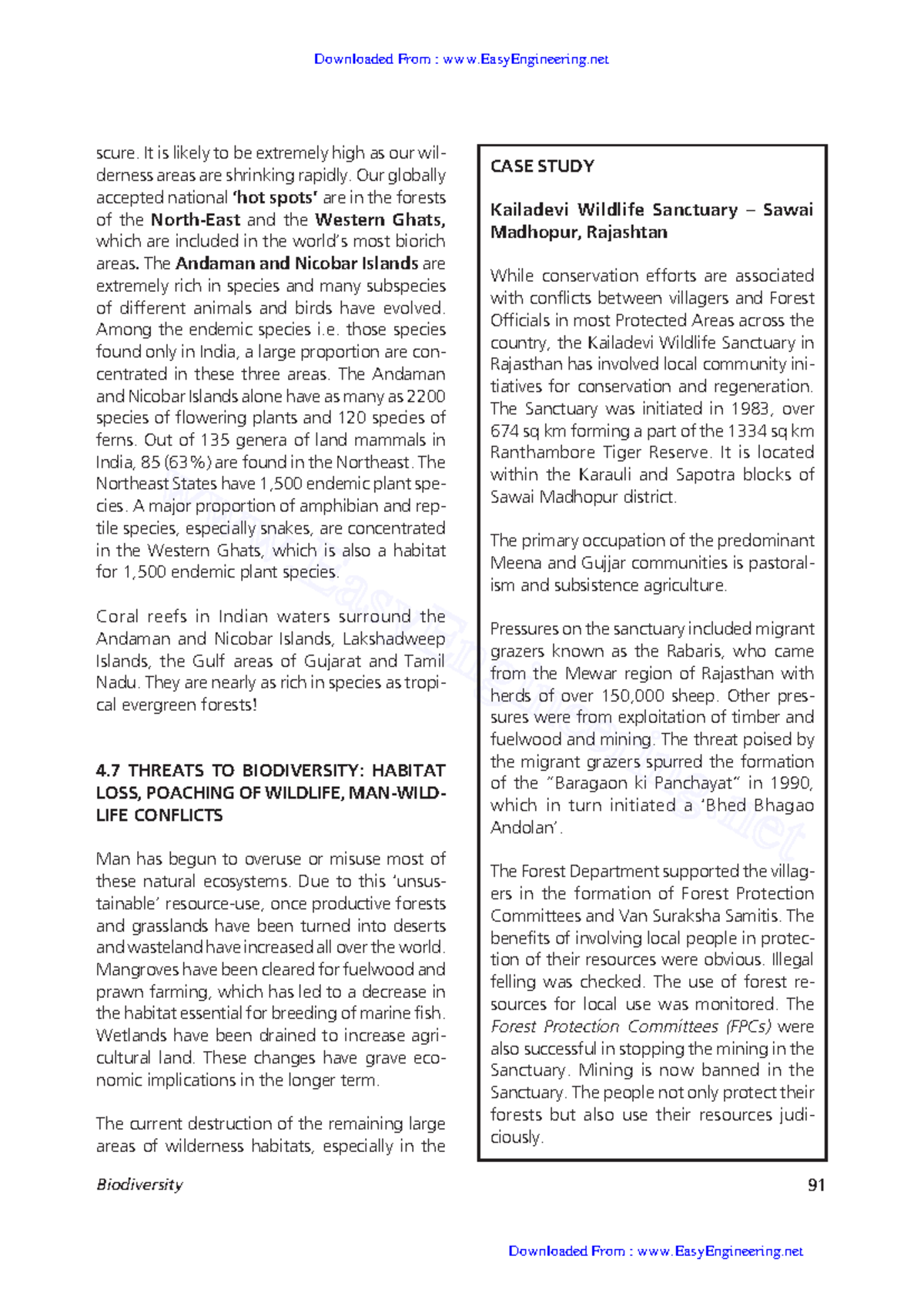 Environmental Studies Erach Barucha-101-150 - Biodiversity 91 scure. It ...