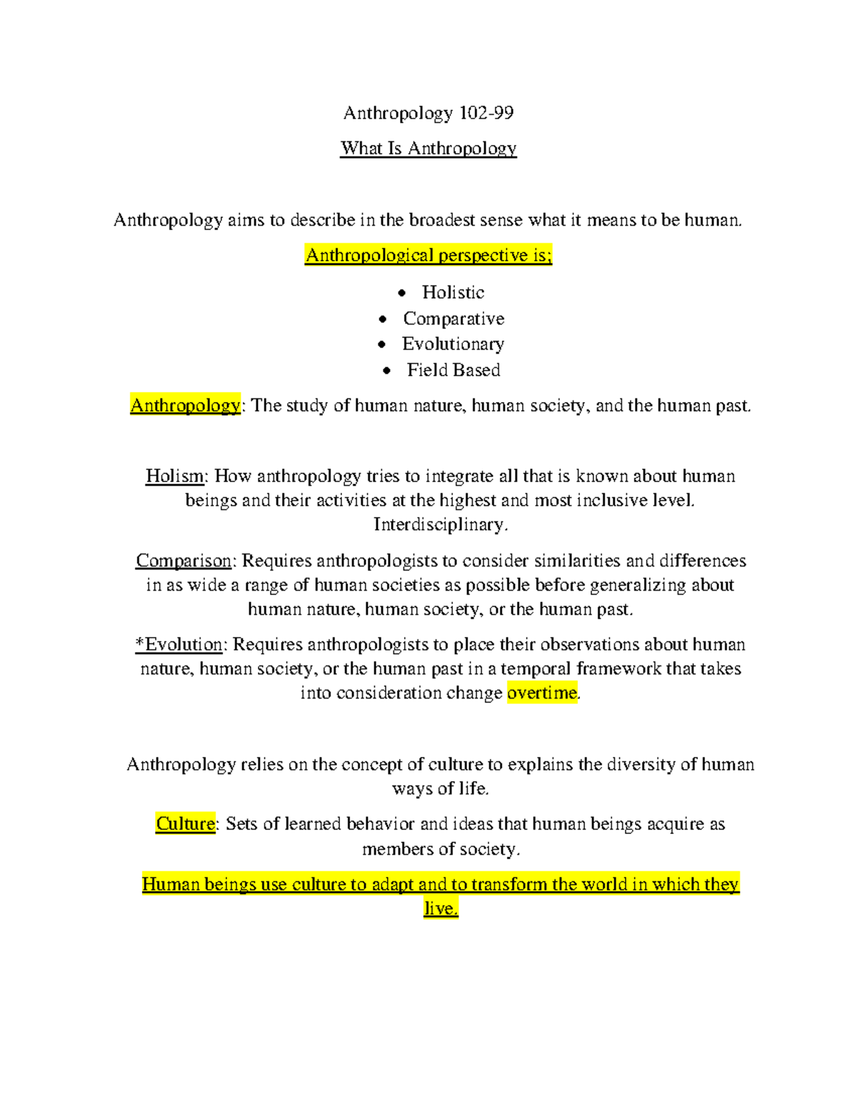 What is Anthropology - Anthropology 102- What Is Anthropology ...