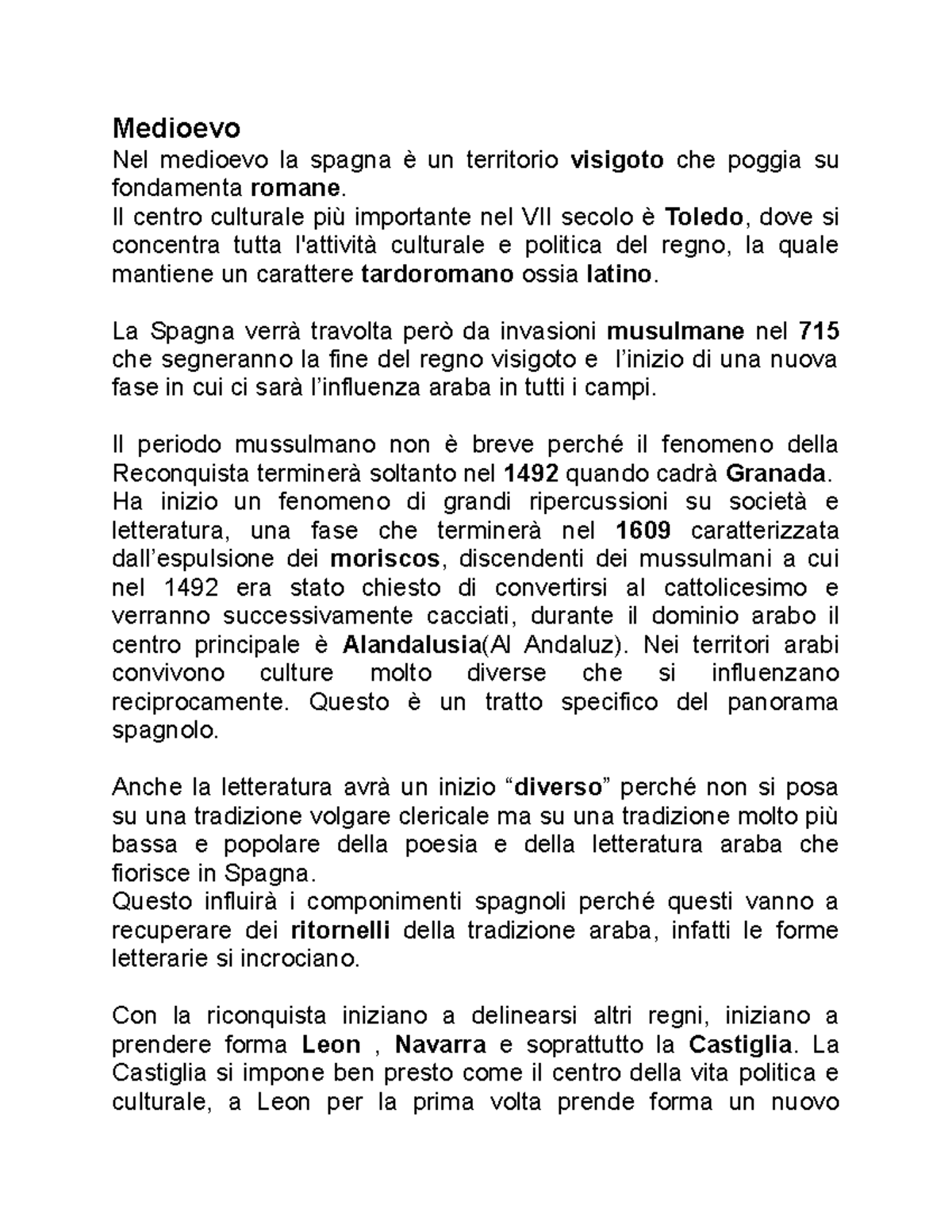 10. Medioevo Spagna e Cid - Medioevo Nel medioevo la spagna è un ...