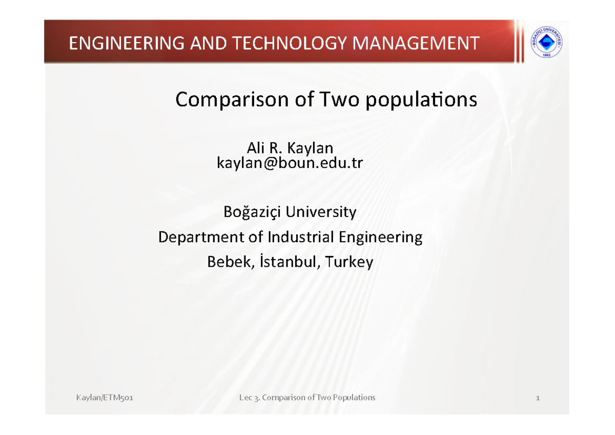 ETM501Lec3Comparisonof Two Pop - Lec$3.$Comparison$of$Two$Populations ...