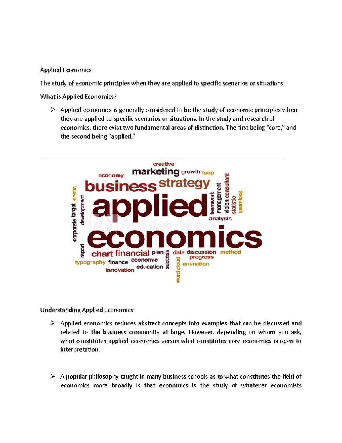 Review-a Pplied-e Conomics- Lesson- Previous - Applied Economics The ...