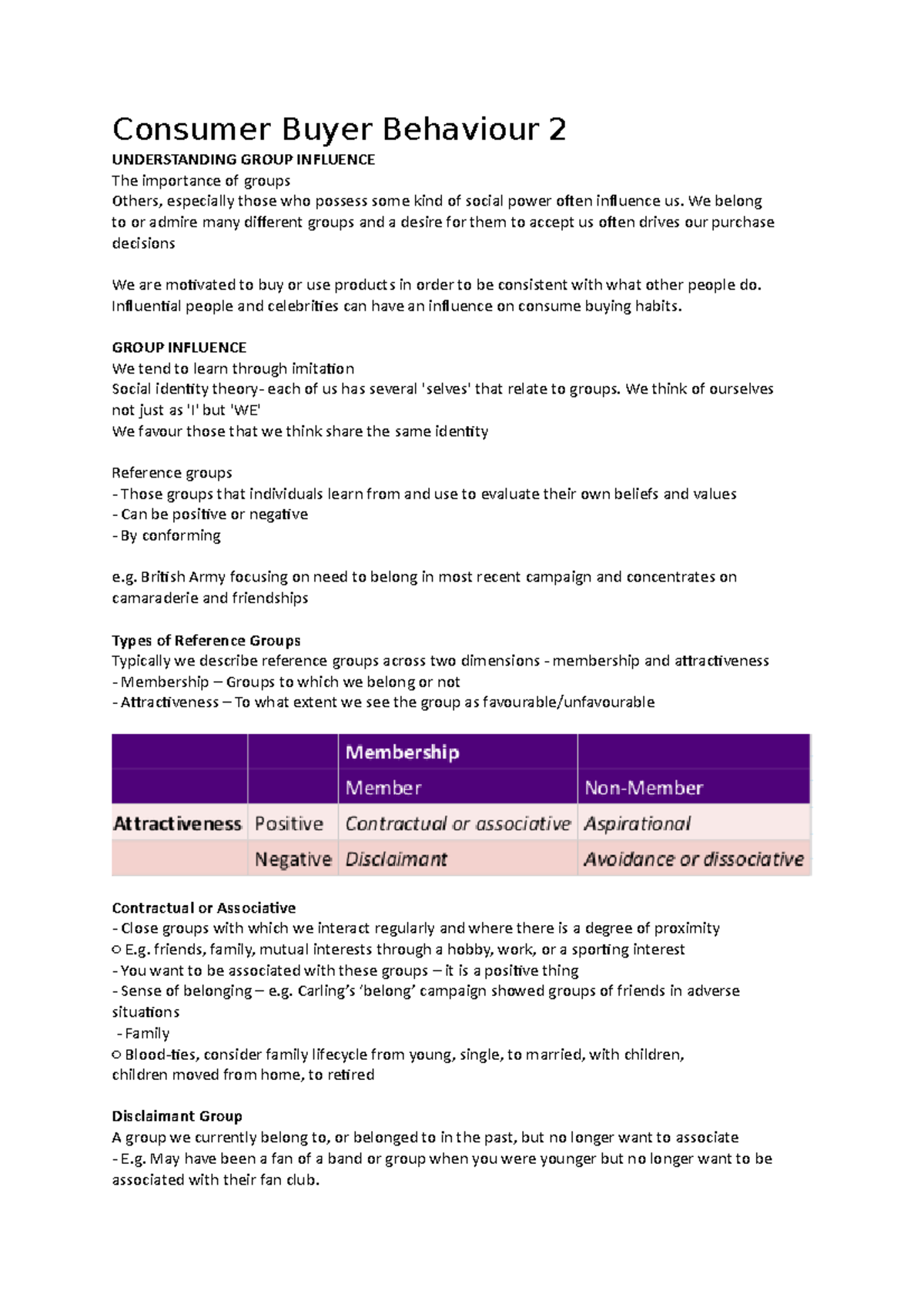 Consumer Buyer Behaviour 2 Lecture 4 - Consumer Buyer Behaviour 2 ...