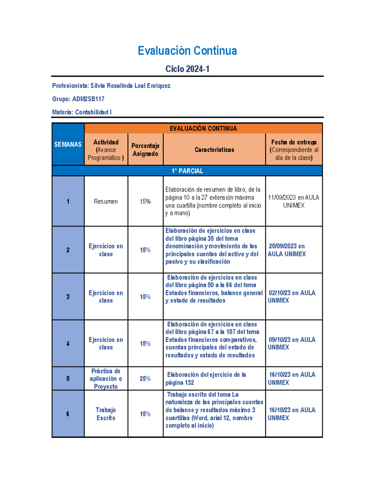 Evaluacion Continua Conta Basica I Sabatino - Evaluación Continua Ciclo ...