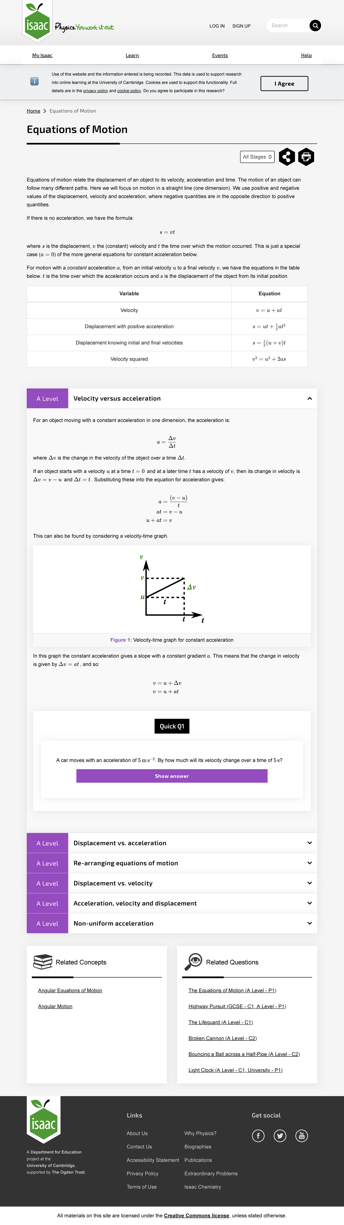 Equations of Motion — Isaac Physics - Home Equations of Motion All ...