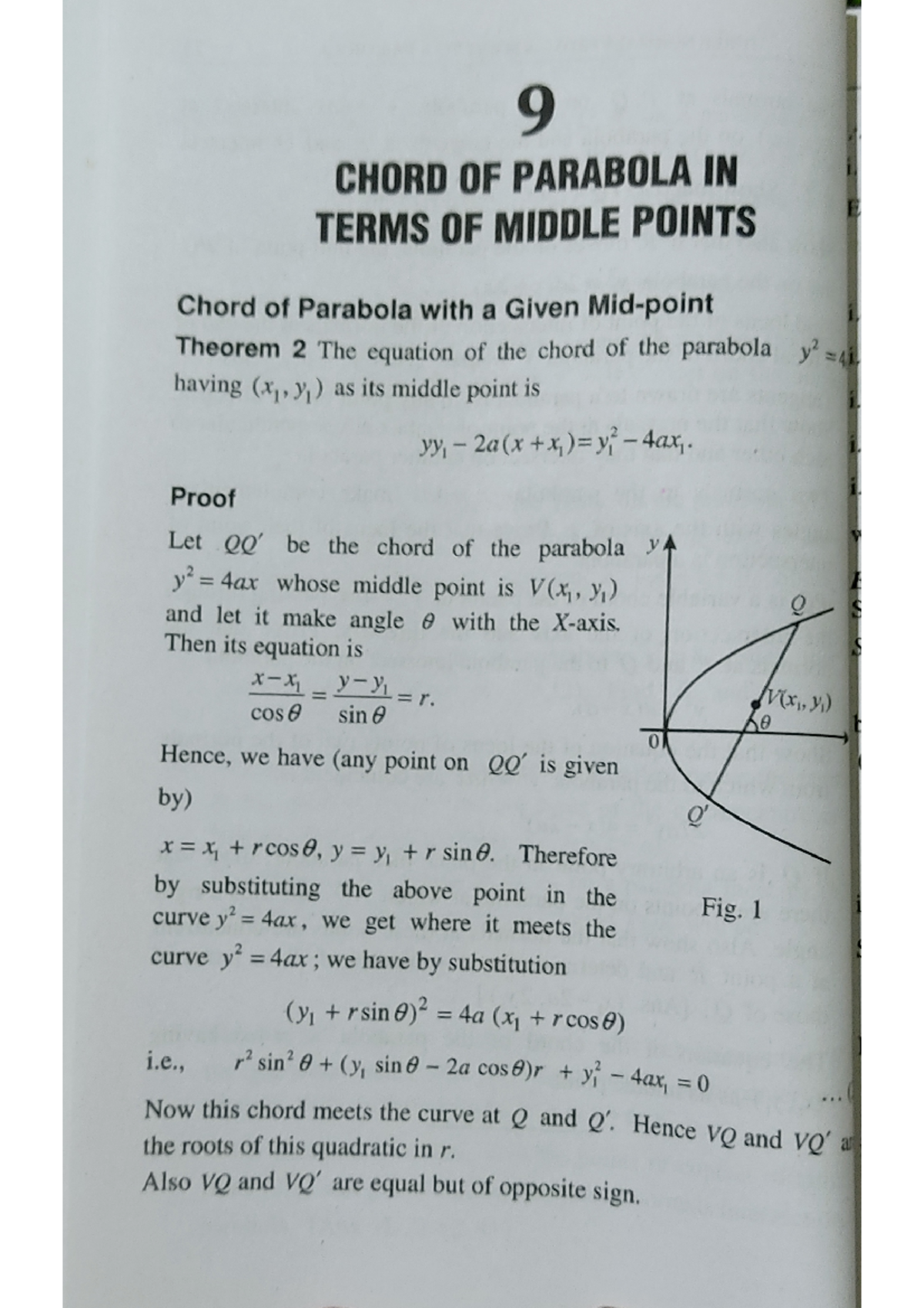9 - Chord of parabola in terms of middle point - Analysis geometry ...