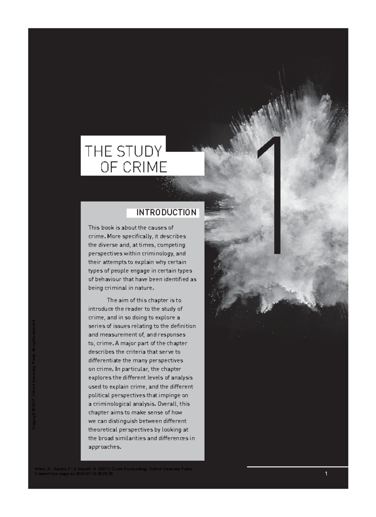 Crime & Criminology - (Pg 15-34) - 1 1 INTRODUCTION This book is about ...