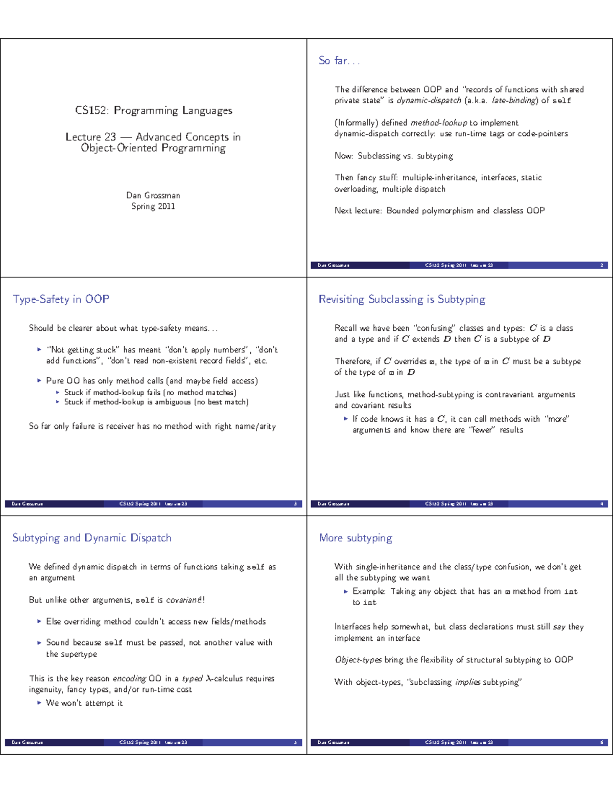 Lec23 6up - lihro - CS152: Programming Languages Lecture 23 — Advanced ...