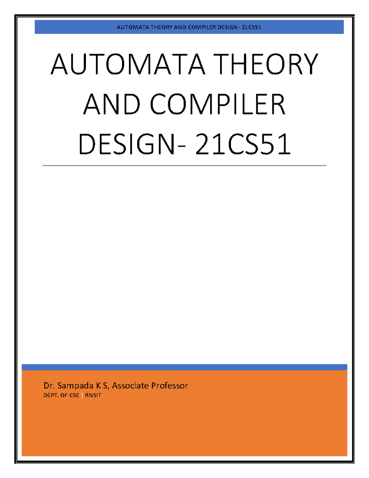 21cs51 module 3 - safgsafh - Dr. Sampada K S, Associate Professor DEPT ...