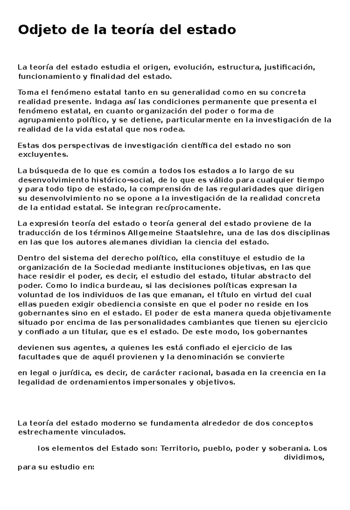Pdf 20230219 181756 0000 - Odjeto de la teoría del estado La teoría del ...