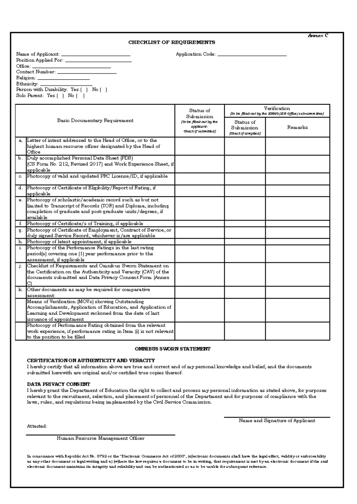 Annex-C Checklist-of-Requirements-and-Omnibus-Sworn-Statement-1 - Annex ...