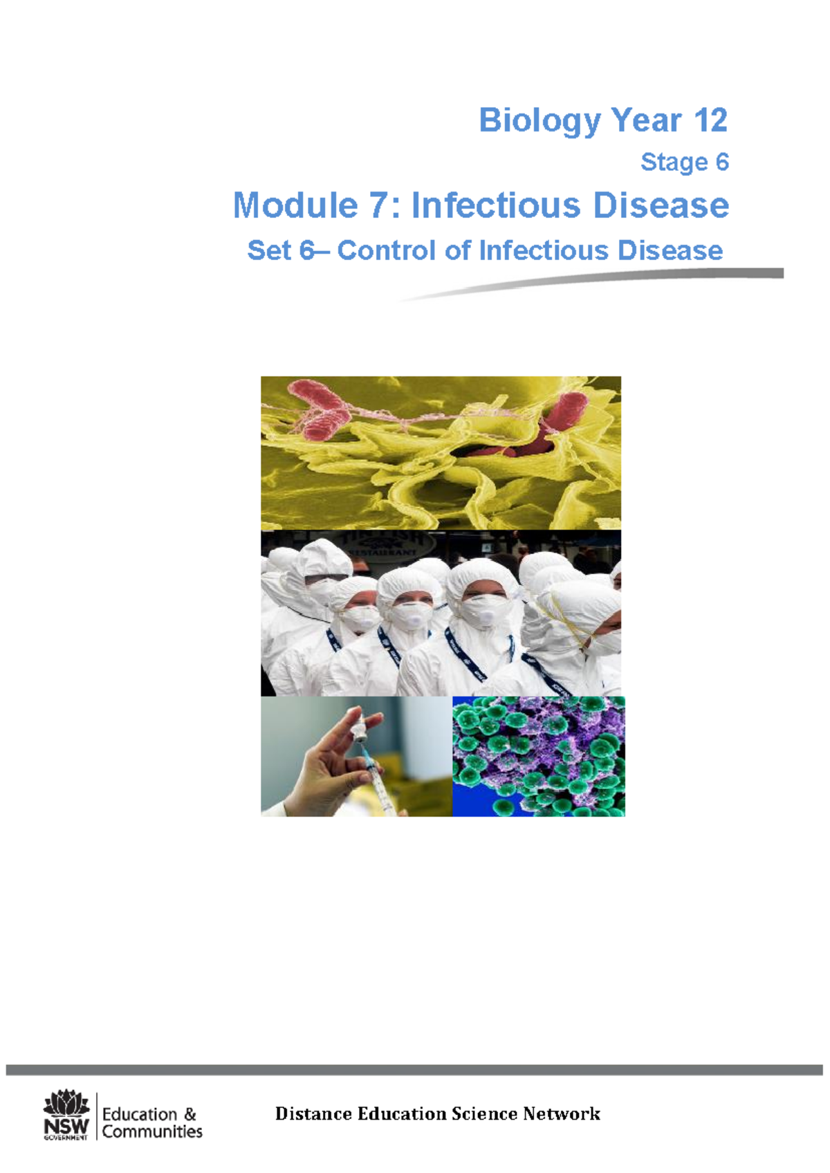 Set 6 - Control of Infectious diseases - Distance Education Science ...