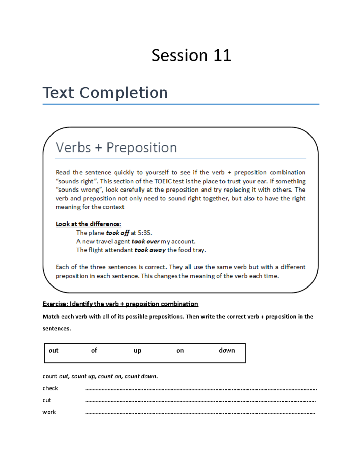 Sesi 11 english - Session 11 Text Completion Exercise: Identify the ...
