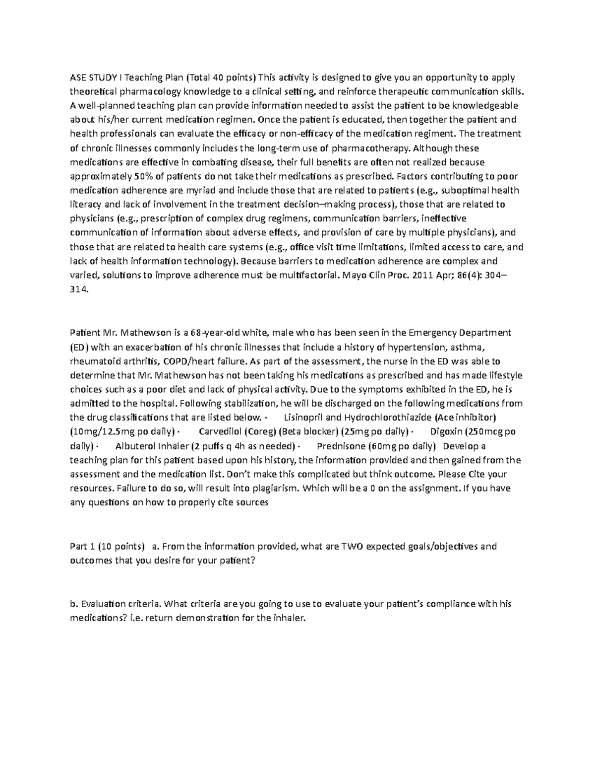 C ASE Study I Teaching Plan-jay1 - ASE STUDY I Teaching Plan (Total 40 ...