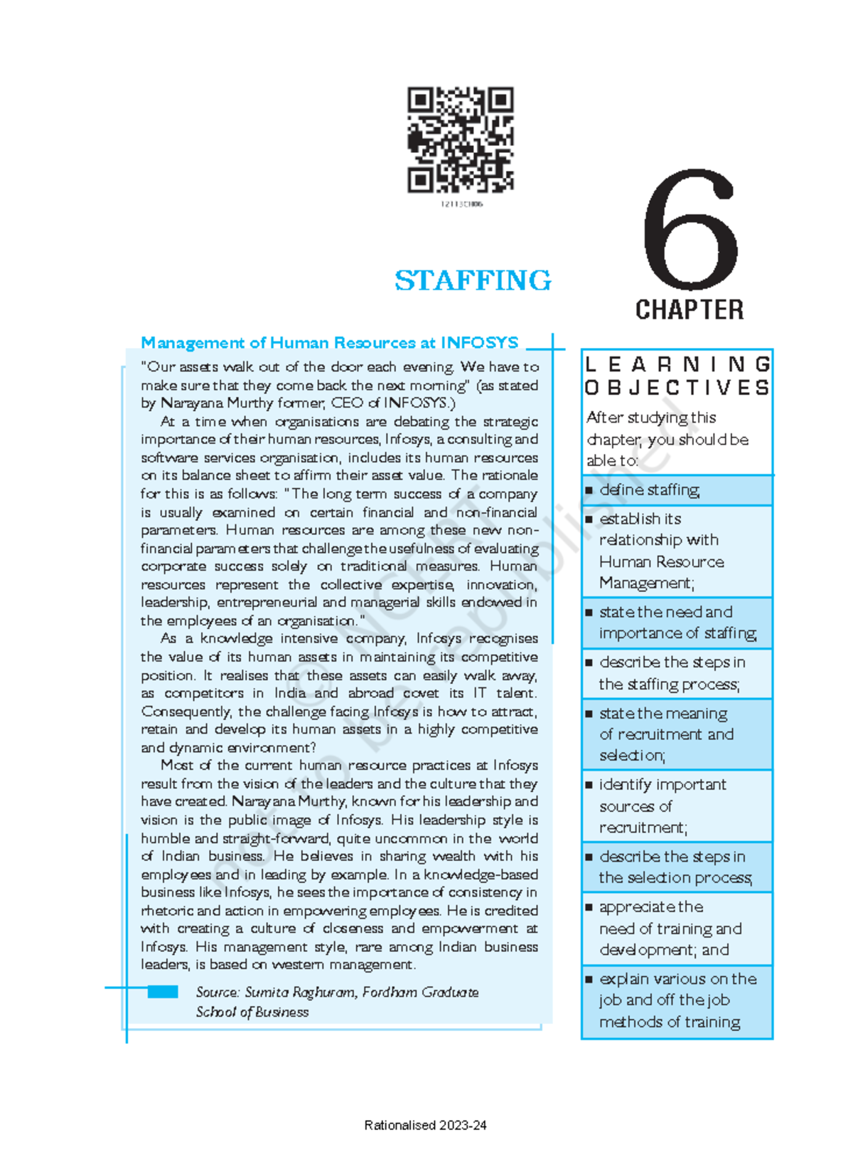 Ch-6 staffing. pdf - Its lecture notes - STAFFING CHAPTER “Our assets ...