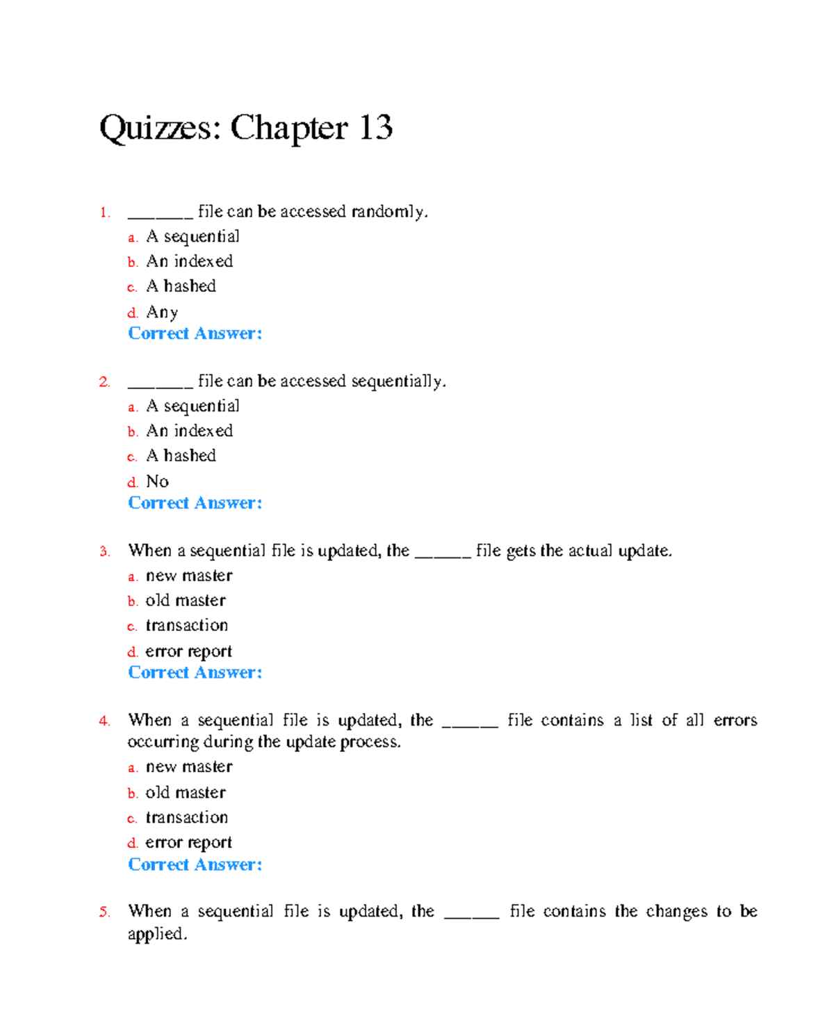 Chapter 13 Quiz - FPTU without answers - Quizzes: Chapter 13 1 ...