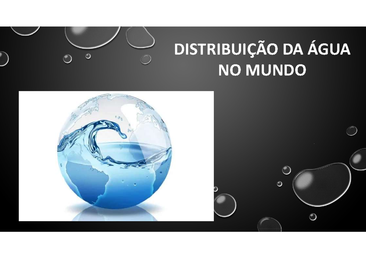 Uso da Água e Clima - Aula 2 - Distribuição da água no mundo ...