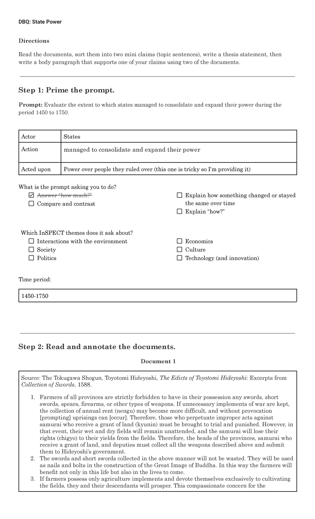 Copy of State Power Mini DBQ - DBQ: State Power Directions Read the ...