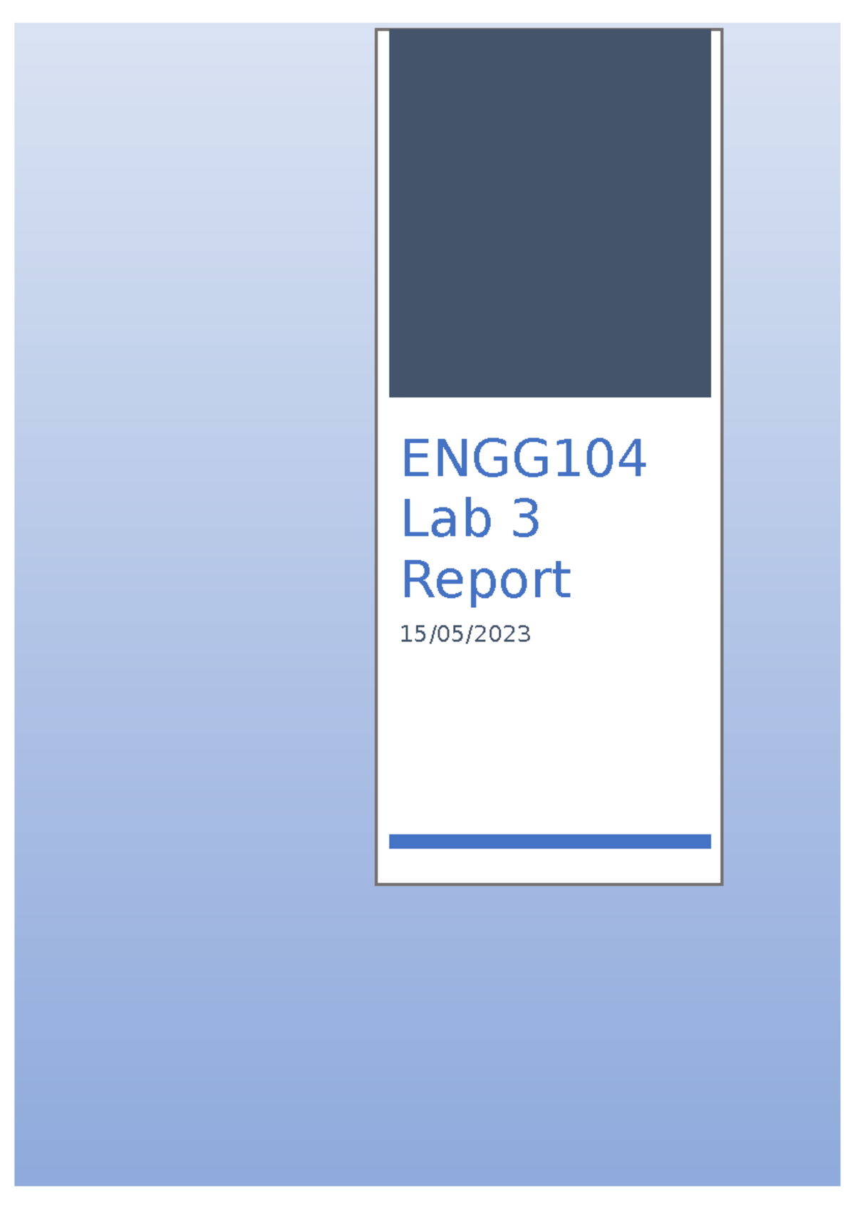 104 lab 3 completed - ENGG Lab 3 Report 15/05/ Section 1 Part 1 Build the circuit shown in Fig ...