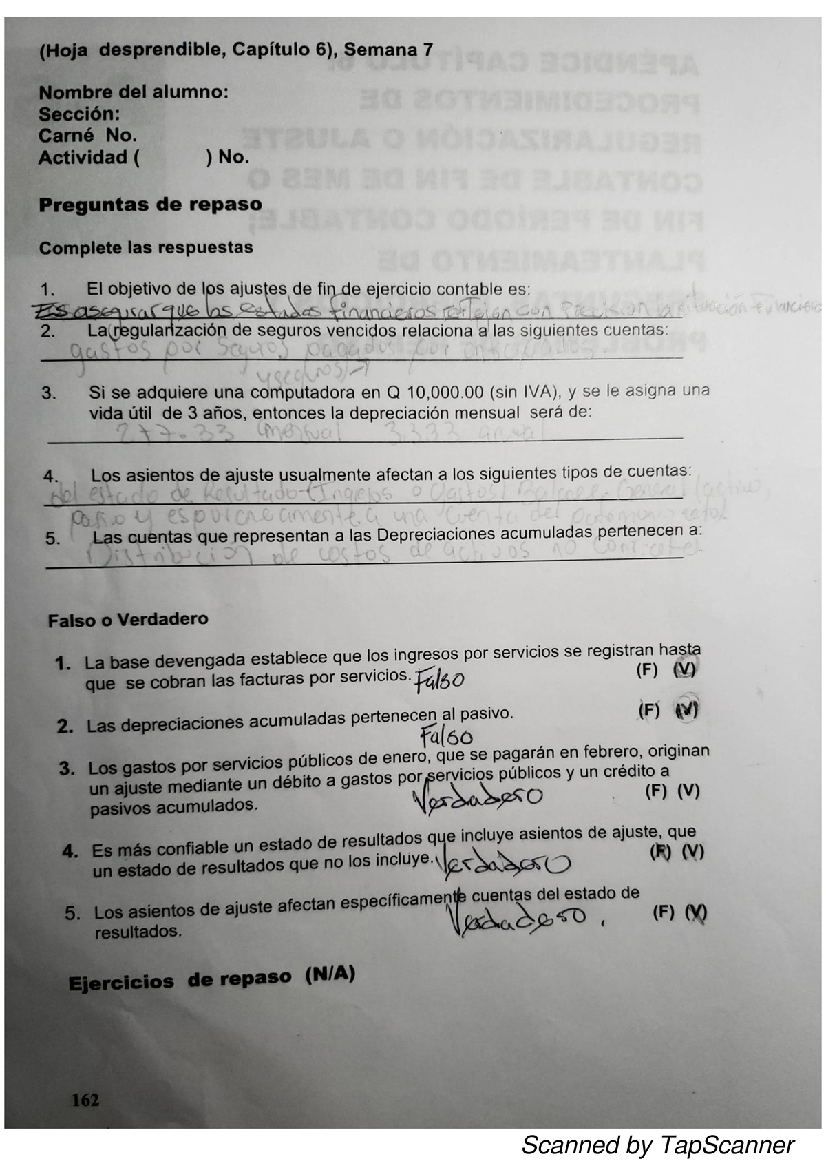 Capitulo 6 - Preguntas de repaso - Te aprer dible, Capitulo 6), Semana ...