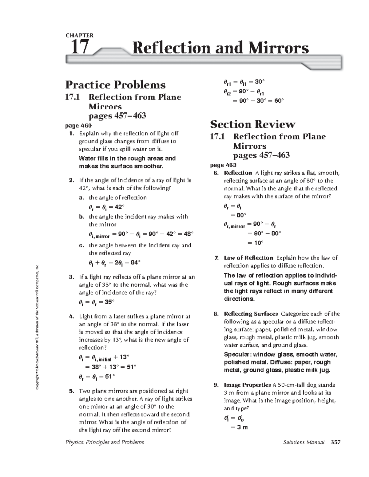 Ch 17 answers - yes queen - Physics: Principles and Problems Solutions ...