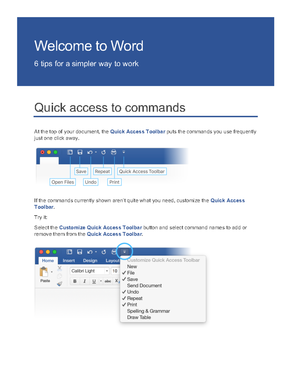 Doc1 - Final Notes - Welcome to Word 6 tips for a simpler way to work ...