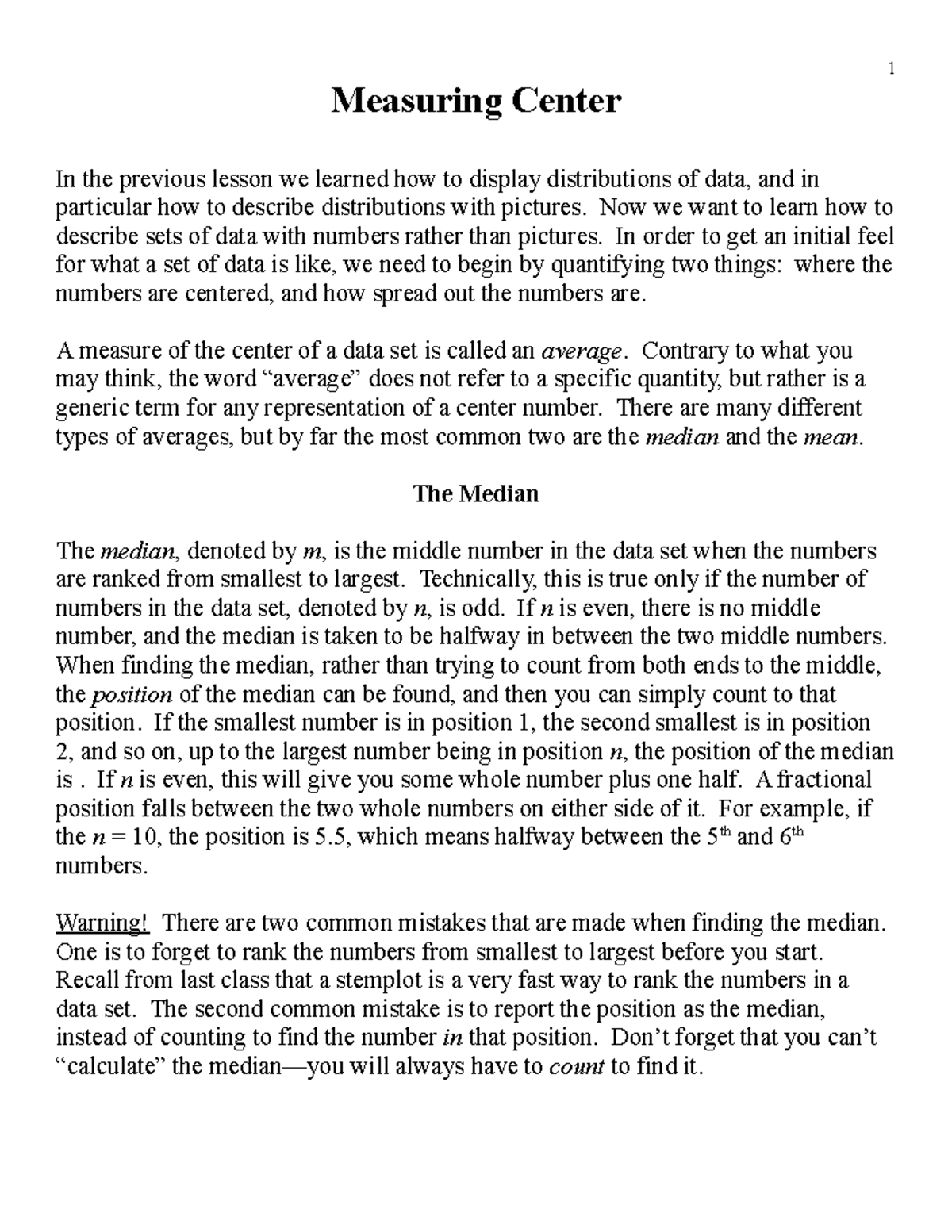 03. Measuring Center - Measuring Center In the previous lesson we ...
