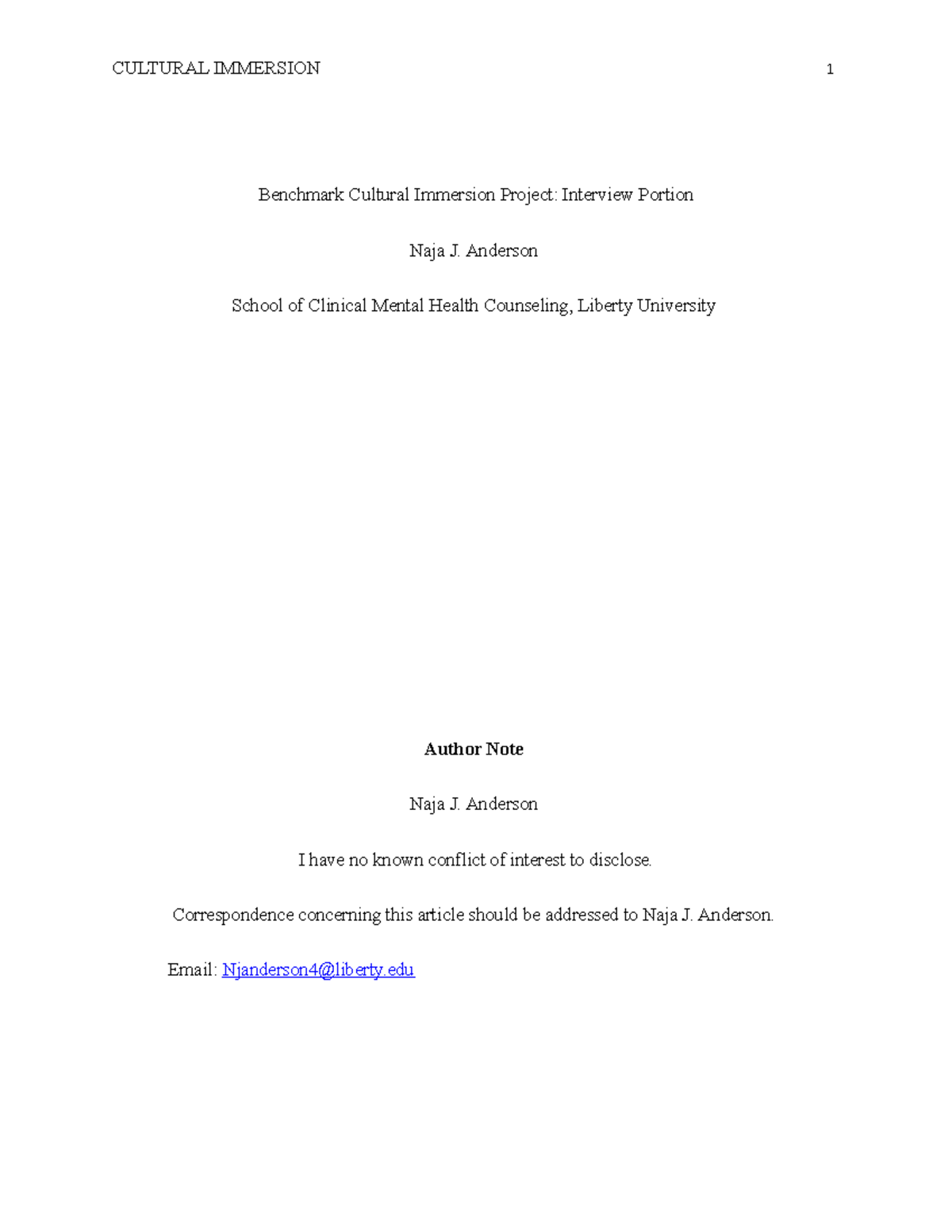 Part 2- Cultural Immersion Benchmark paper- (N - Benchmark Cultural ...