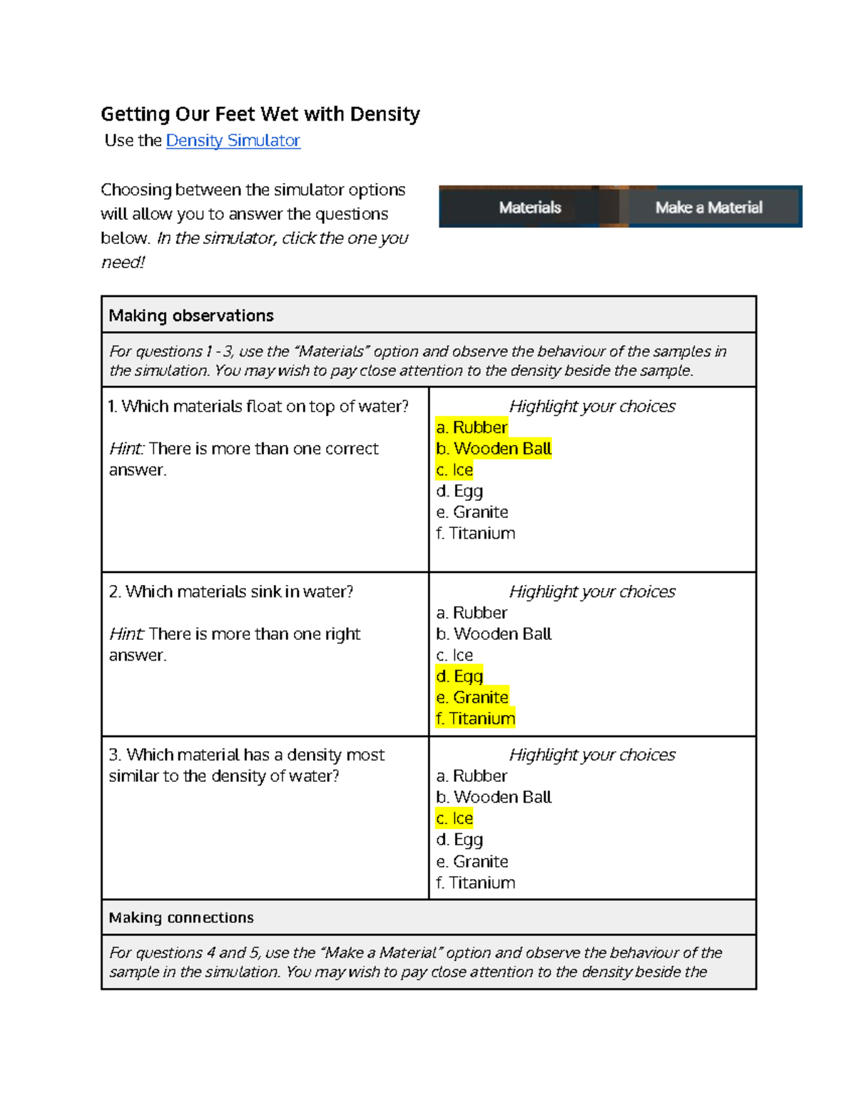- Density Simulator - Getting Our Feet Wet with Density Use the Density ...
