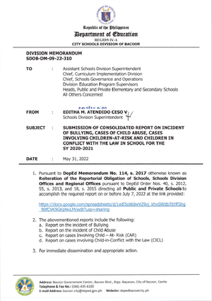 Memo-on-POW - A guide on how you will create a school program of work ...