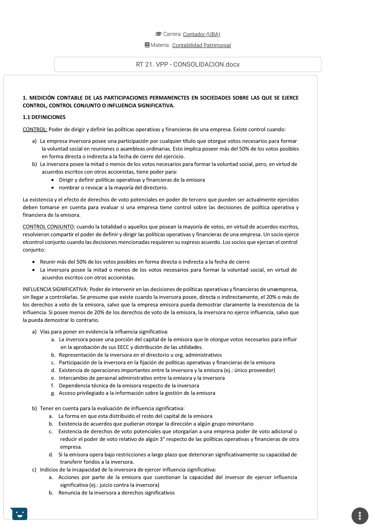 Resumen RT 21 Contabilidad Patrimonial Contador UBA Filadd - Warning: TT: undefined function: 32 ...