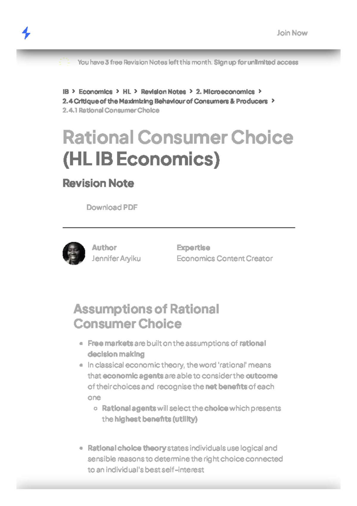 Behavioural Economics - IB HL Economics - IB Economics HL Revision ...