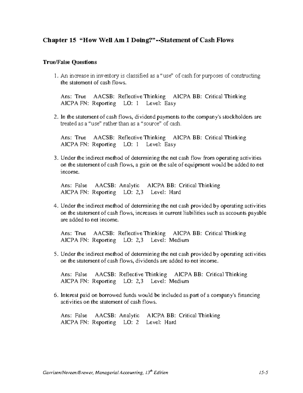 Chapter 15 - Garrison/Noreen/Brewer, Managerial Accounting, 13th ...