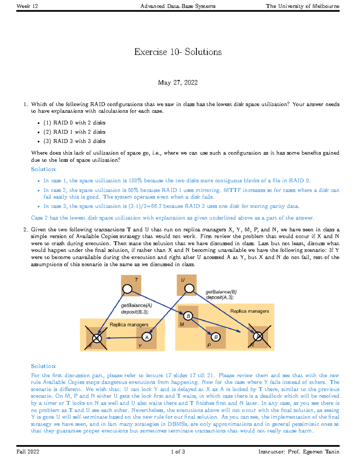 E10 Week12 Solutions - Week 12 Advanced Data-Base Systems The ...