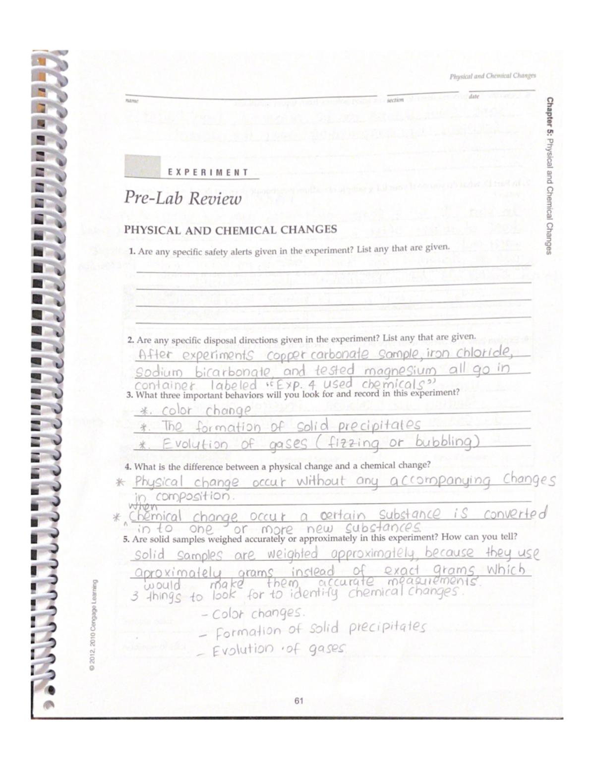 Physical and Chemical Changes - MTH 229 - Studocu