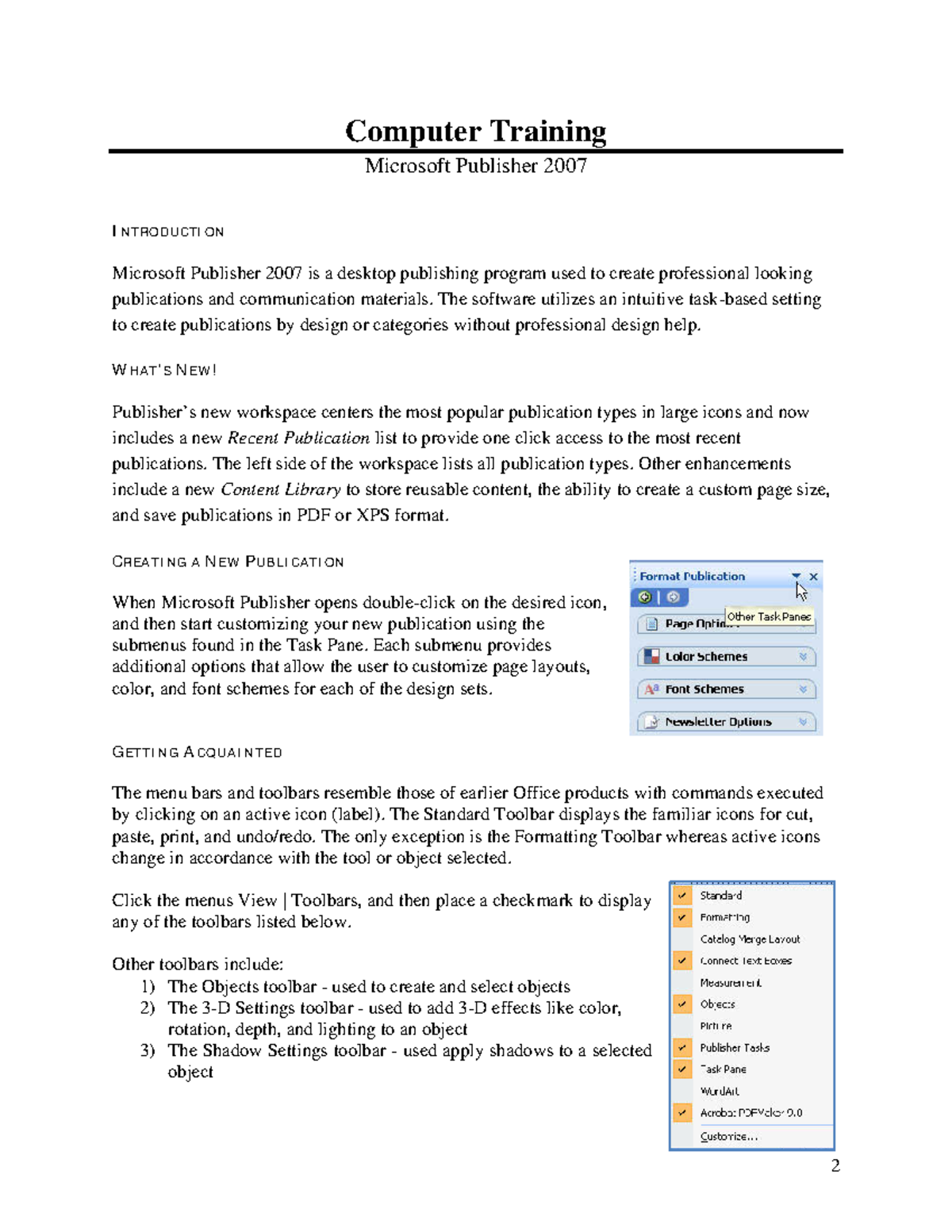 Microsoft publisher-2007 - Computer Training Microsoft Publisher 2007 ...