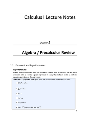 Calculus Formulas - .. (Infinite Series) ⎪n= 1 ⎪ n Series: ⎪⎨ sn = ∑ai ...