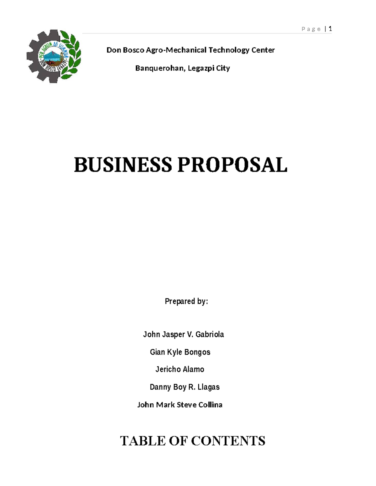 Business proposal 2023 - Don Bosco Agro-Mechanical Technology Center ...