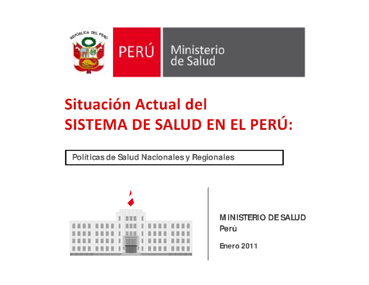 Minsa - Ministerio Nacional Del PERU. - M INISTERIO DE SALUD Perú Enero ...