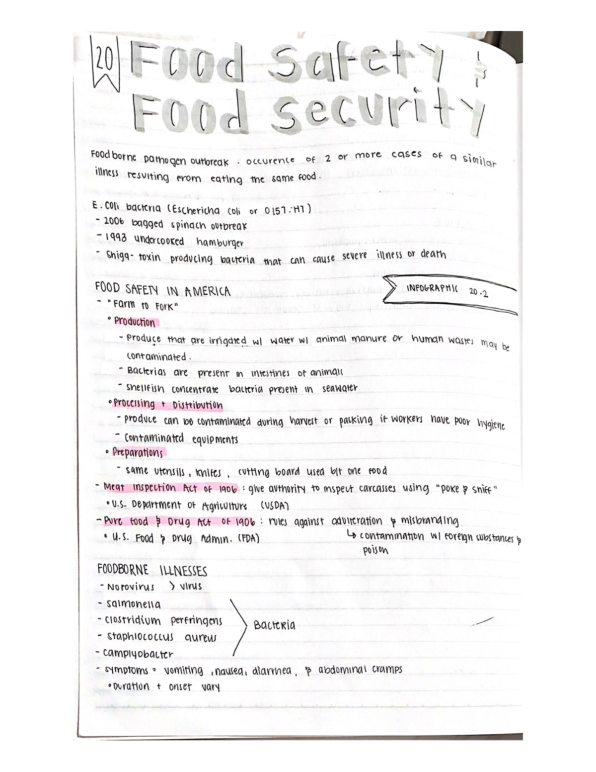 Chapter 20 - BIOL 1322 Unit 20 Notes: Food Safety and Food Security ...