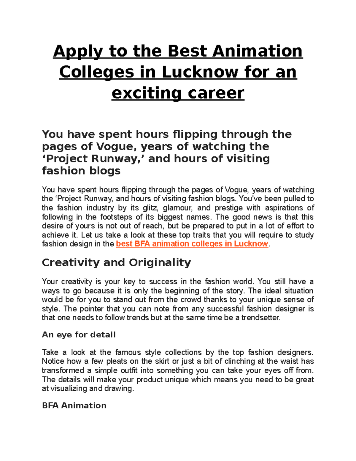 Apply to the Best Animation Colleges in Lucknow for an exciting career ...