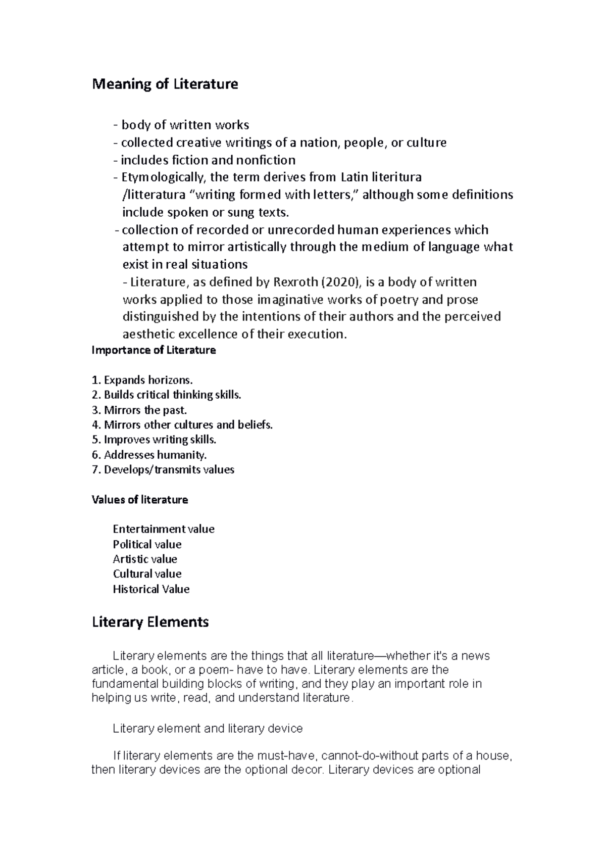 Introduction -3. Meanings, roles, values, elements, standards, theories ...