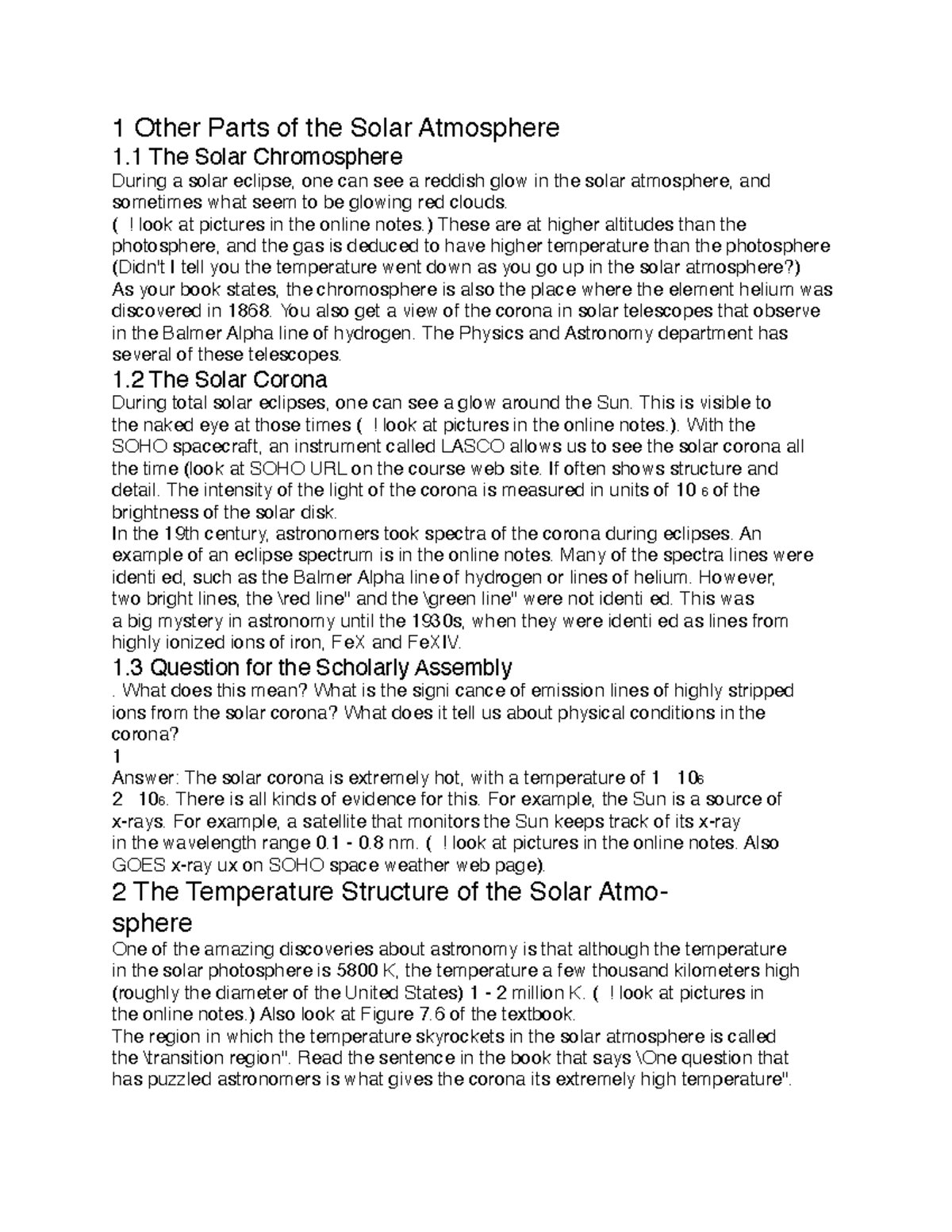 Astr 48 - astronomy lecture notes 48 - 1 Other Parts of the Solar ...