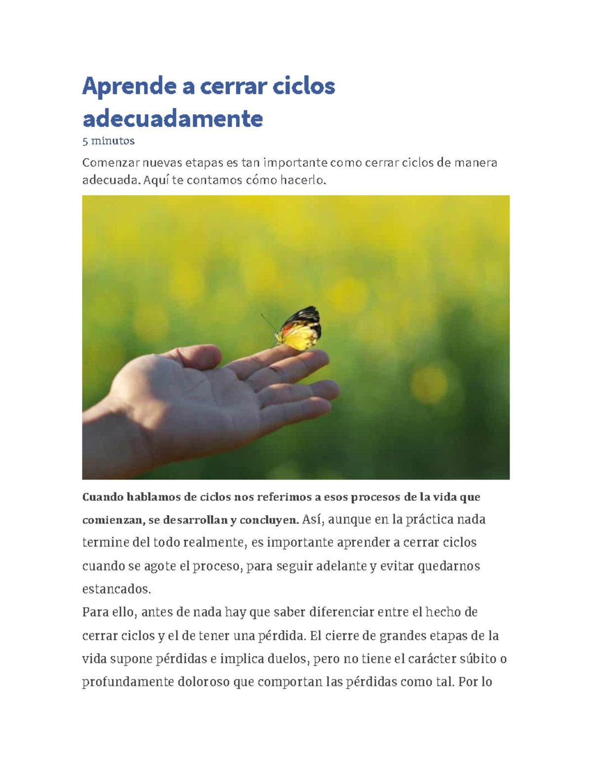 Aprende a cerrar ciclos adecuadamente - Aprende a cerrar ciclos ...