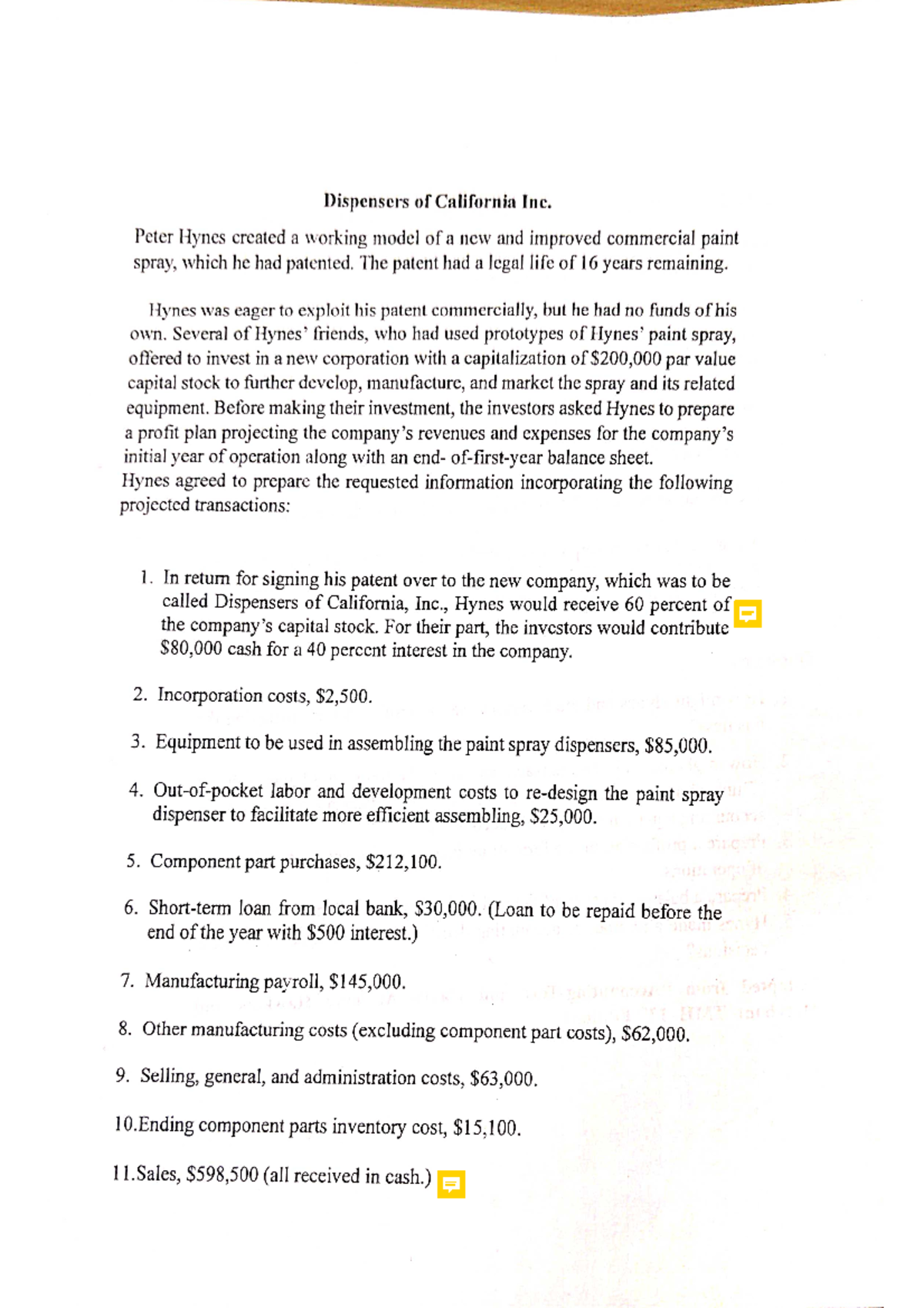 Dispensers of California - Managerial Accounting - Studocu