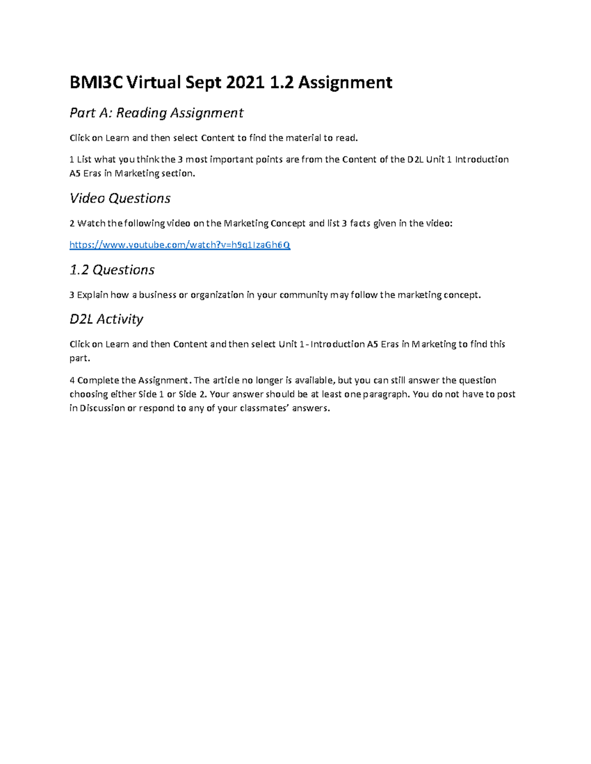 1.2 Assignment BMI3C Virtual - BMI3C Virtual Sept 2021 1 Assignment ...
