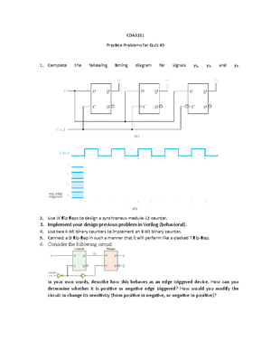 CDA3201 PS-4 - Problem set - CDA3201 Computer Logic and Design Problem ...